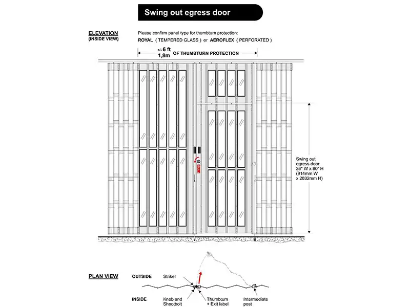 Swing Out Egress Door - Glassessential
